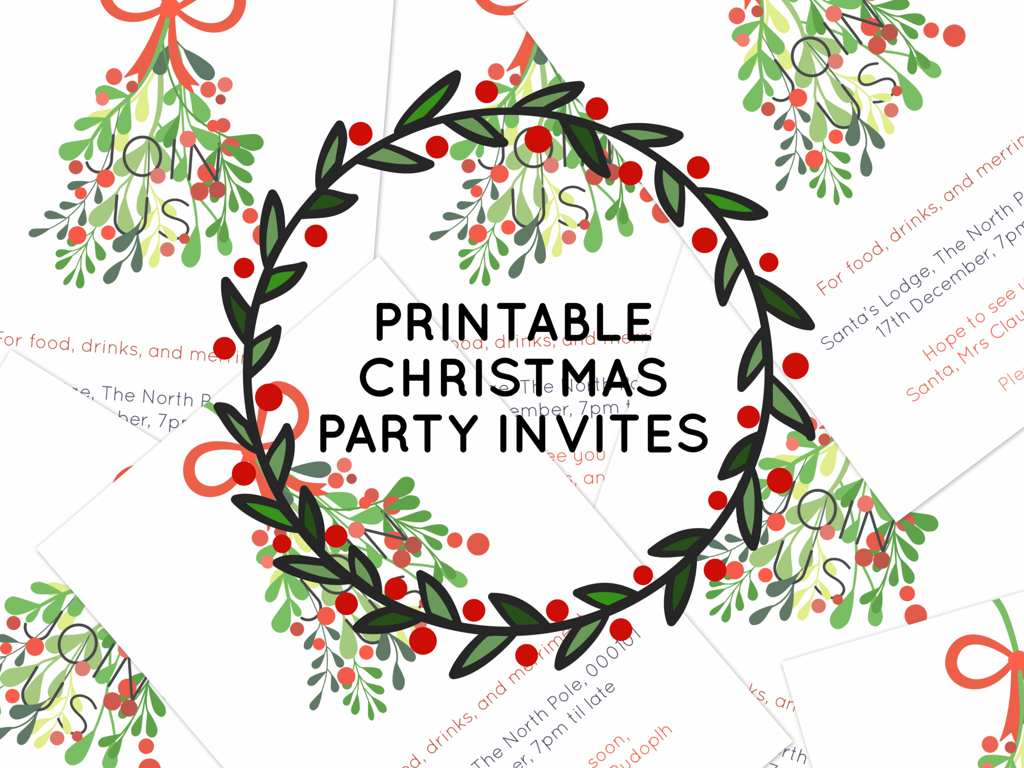 Free Printable Christmas Lunch Invites Clip Art - Printable Templates Hub